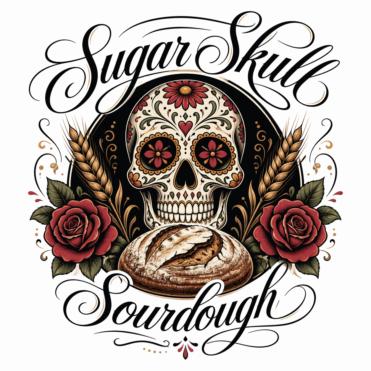 Sugar Skull Sourdough — Handcrafted Loaves by Valeria Nolan